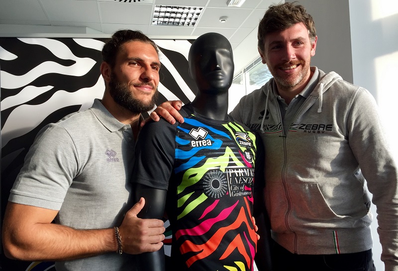 Nuova maglia "a colori" per le Zebre Rugby Club
