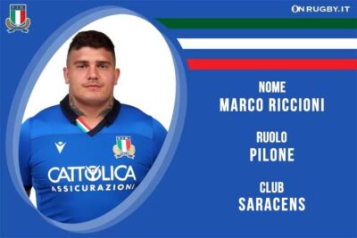 Rugby - Marco Riccioni – Nazionale italiana Rugby