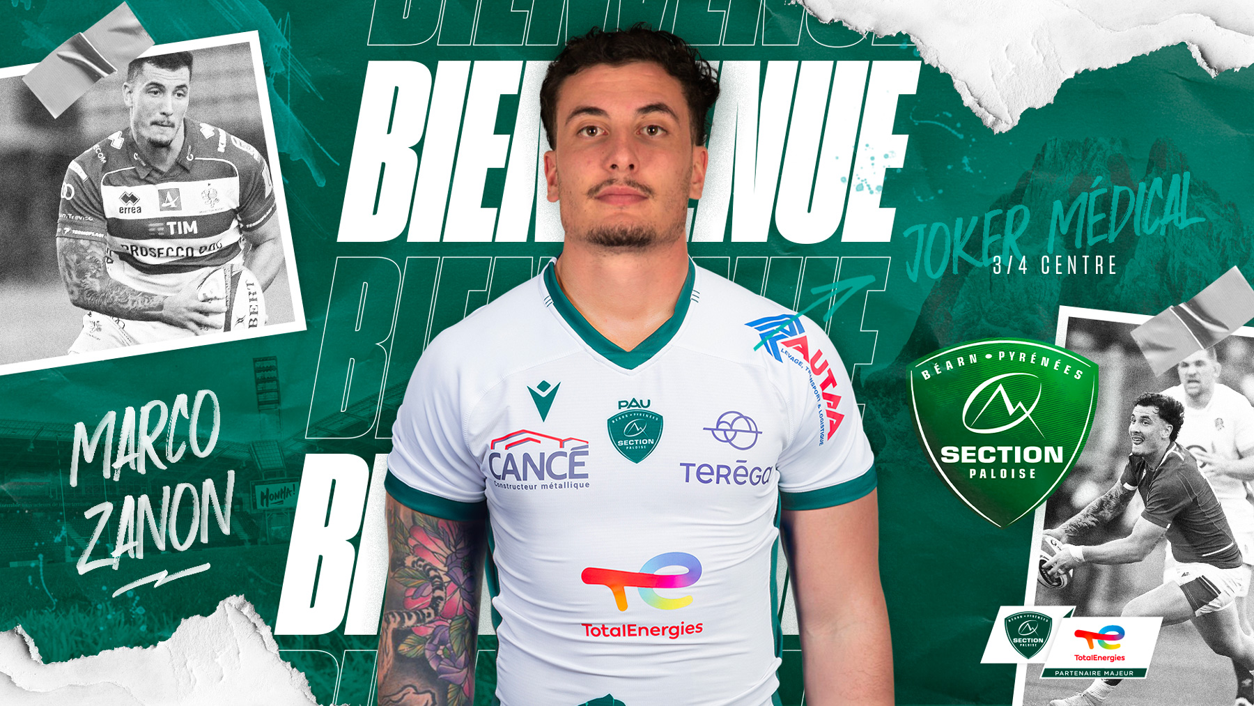 Rugby - L'azzurro Marco Zanon si trasferisce, da subito, ai francesi di Pau