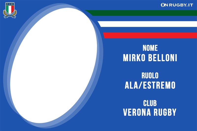 Rugby - Mirko Belloni - rugby – Nazionale Under 20 – Italia